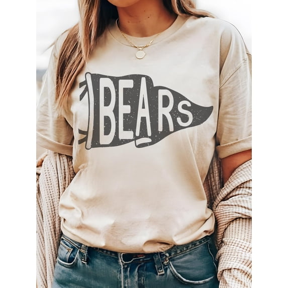Bears Pennant Mascot Tshirt bears TShirt Pennant Graphic Tee Unisex ...