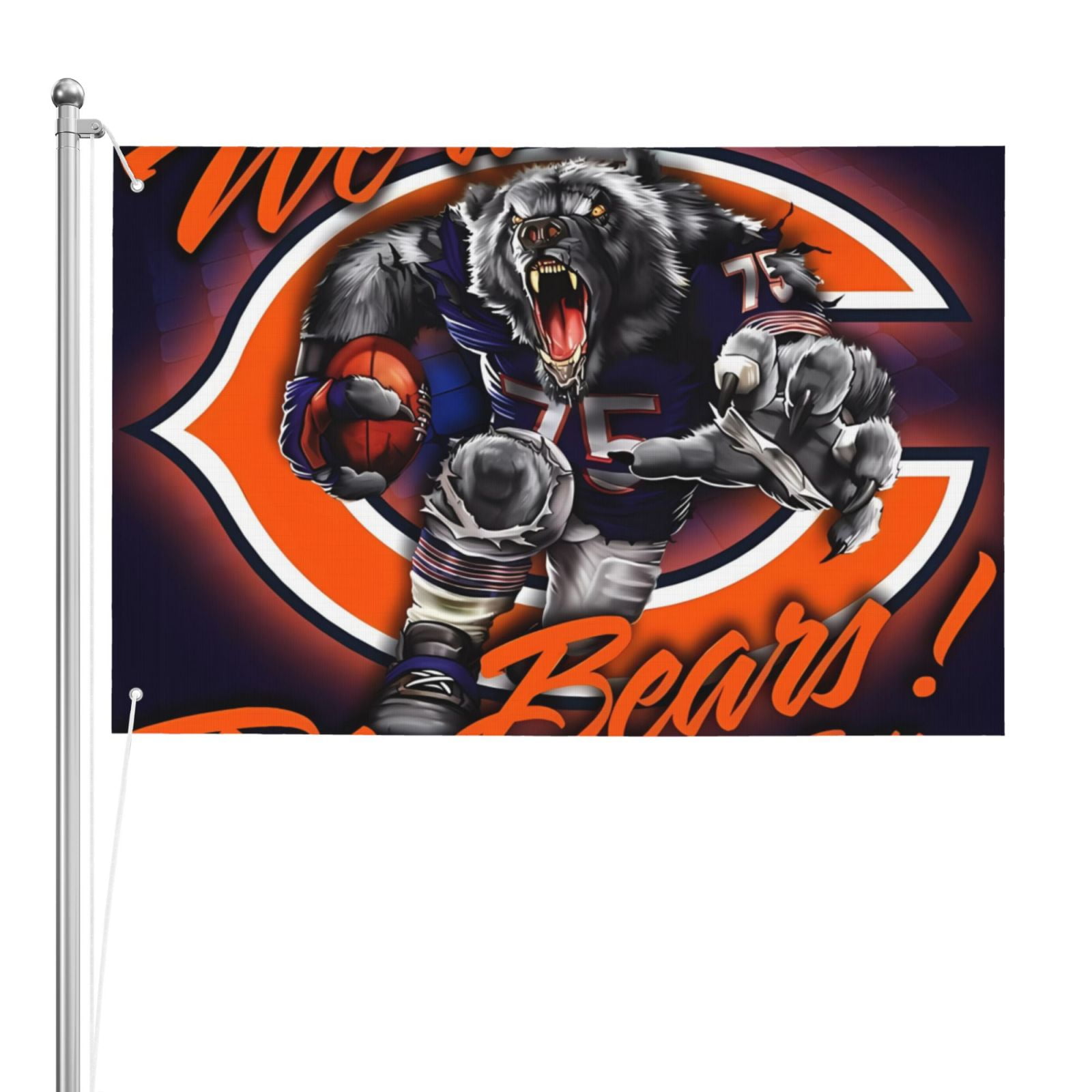 Bears Three Layer personalized Double Sided Flag Football Fans National ...