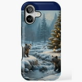 Bears by Christmas Tree Protective Case for iPhone 11 12 13 14 15 16 17 ...