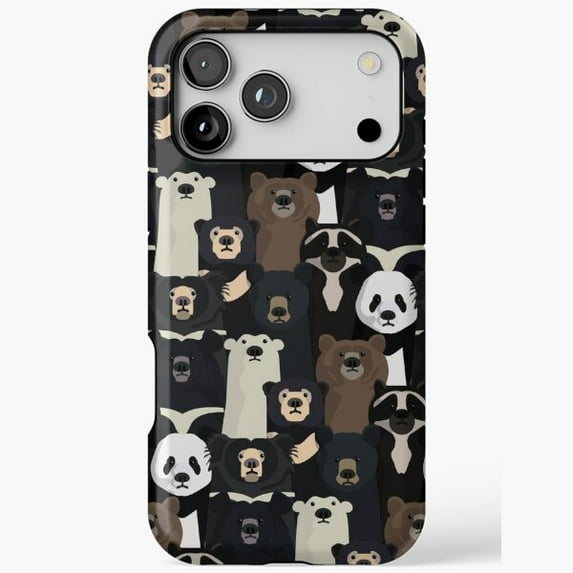 Bears of the World Pattern Phone Case Compatible with iPhone 11-17 Pro ...
