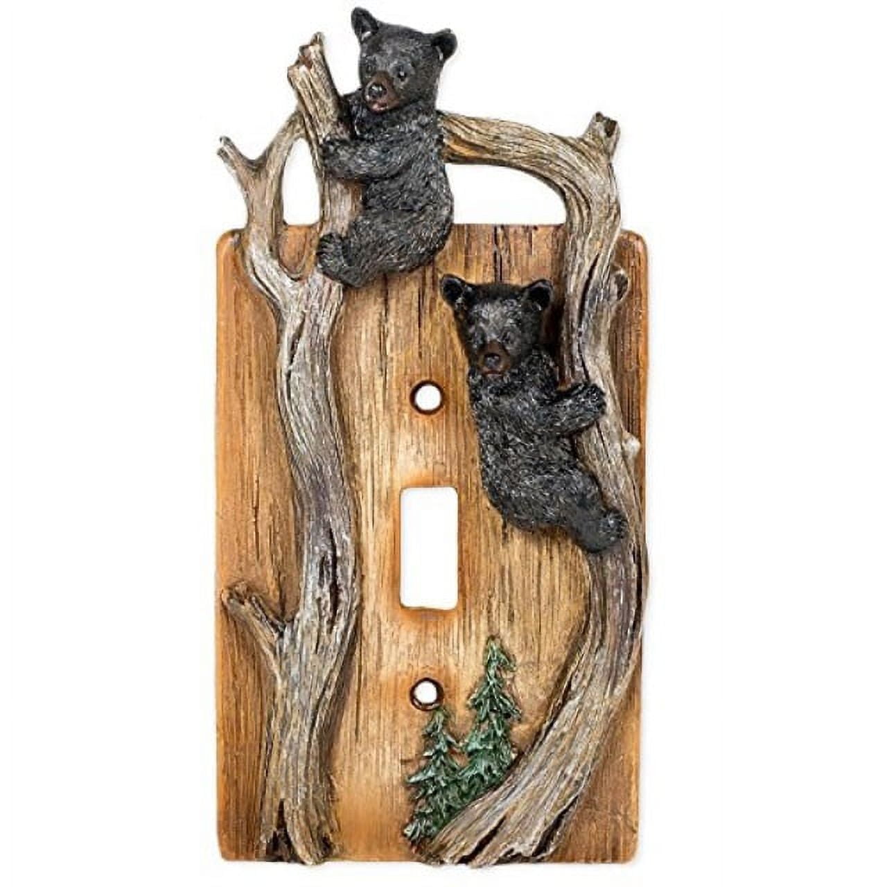 Bears on Tree Limb Electrical Resin Switch Plate Cover - Walmart.com