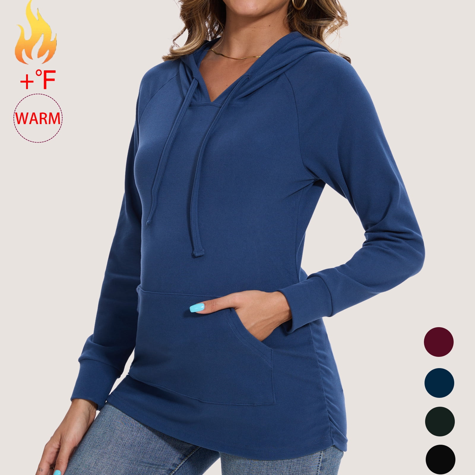 Bearsland Women's Maternity Hoodie Long Sleeves Shirt Casual Vneck Top ...