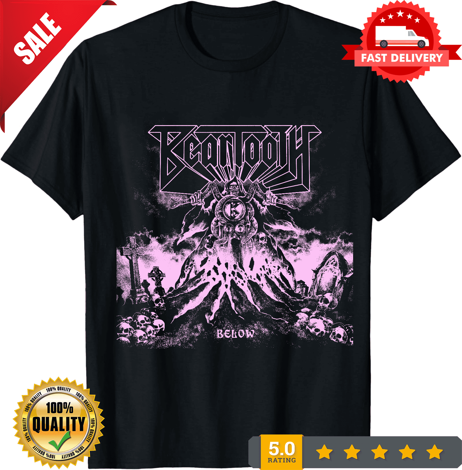 Beartooth Below Band T Shirt Black All Size S-5XL, LIMITED EDITION ...