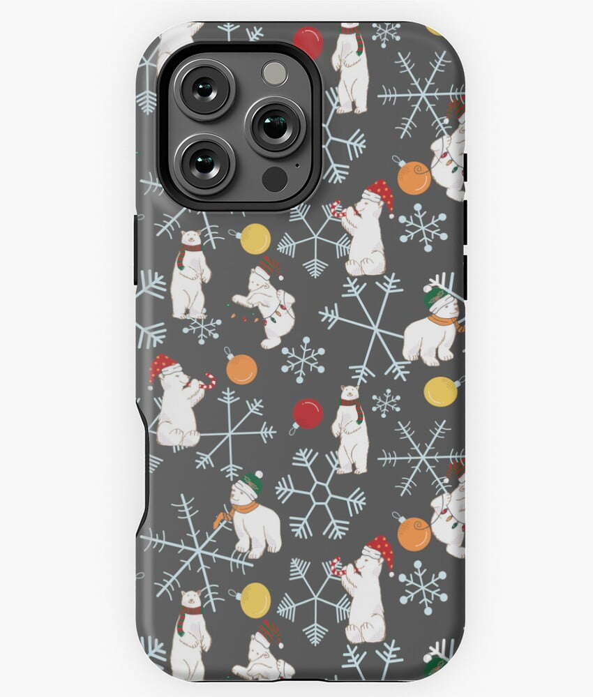 Beary Winter Funny Bear Pun Holiday Phone Case for iPhone 16 15 14 13 ...