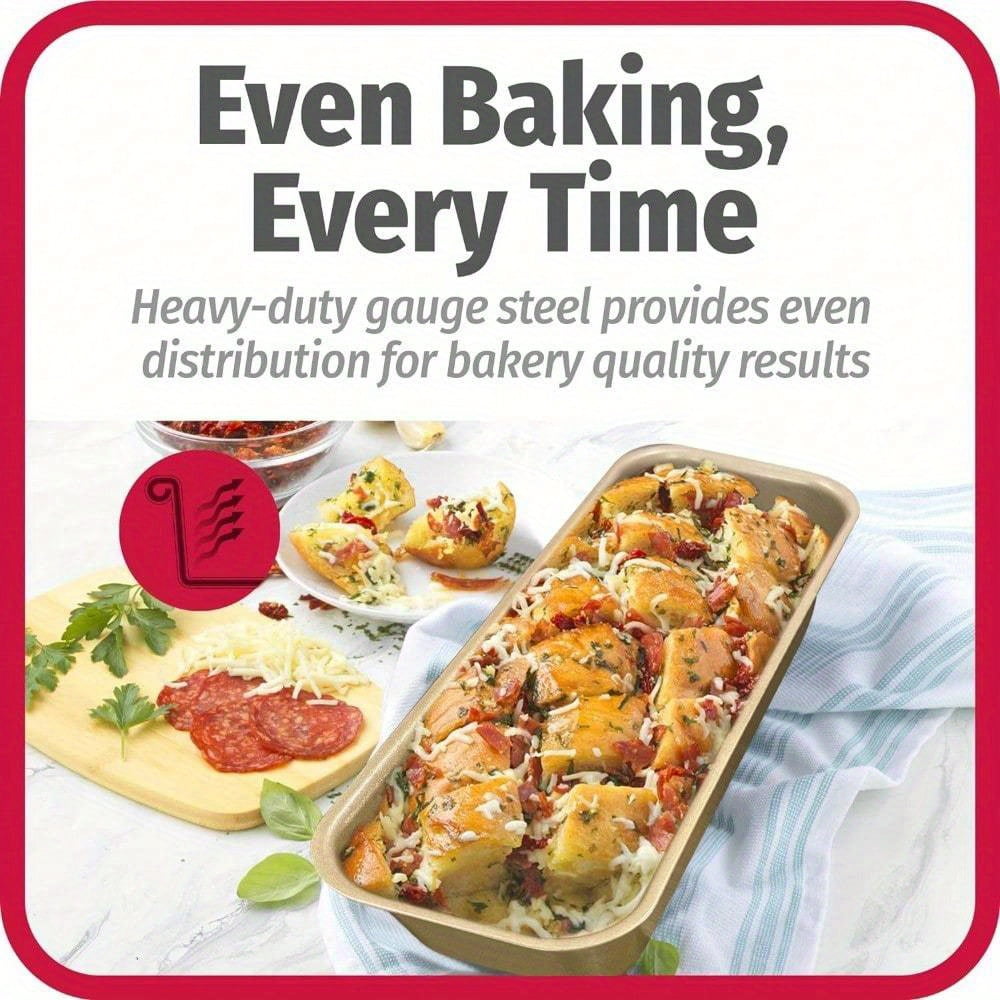 Beasea Long Loaf Pan, 12x4 Inch Rectangle Bread Loaf Pan Set Of 4 ...