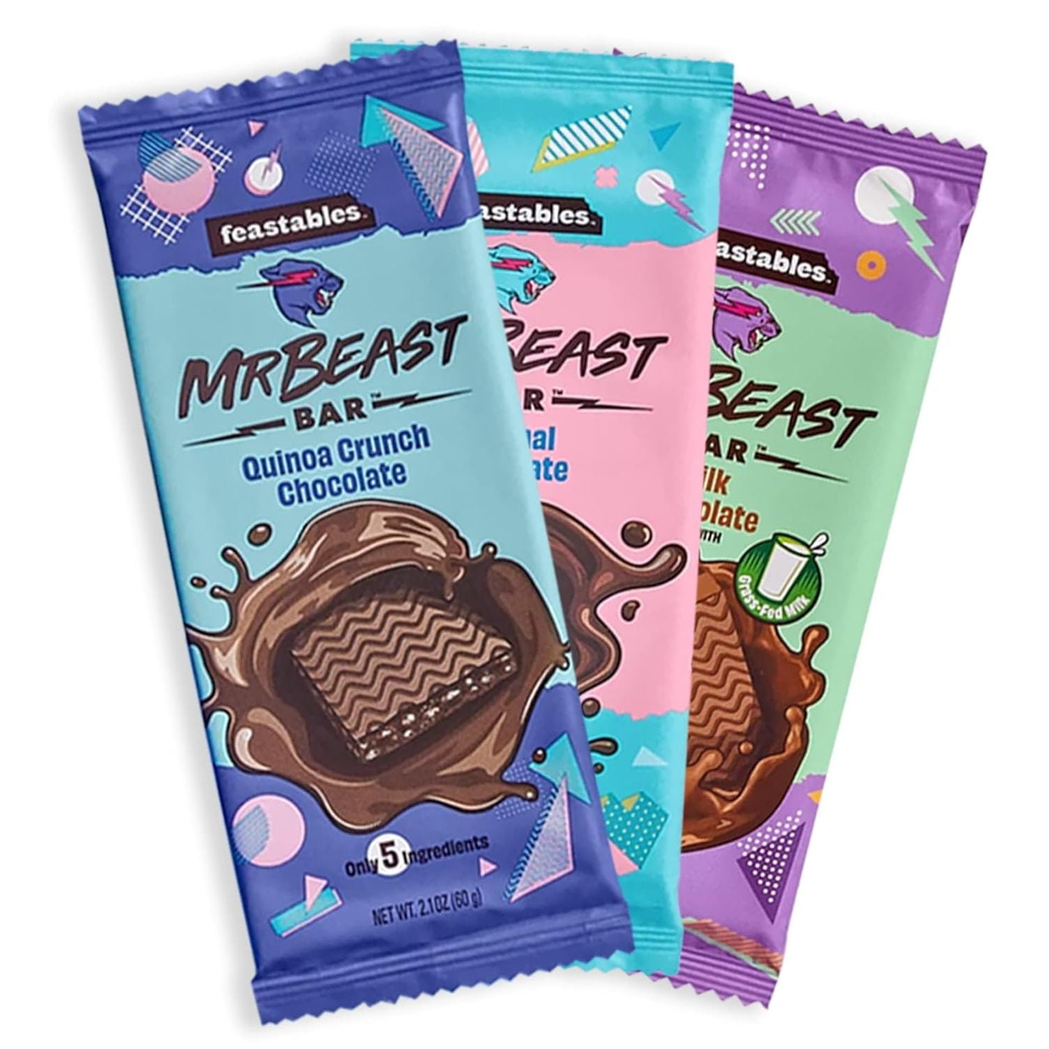 Beast Bar Milk Chocolate, Original Chocolate, Quinoa Chocolate Feast ...