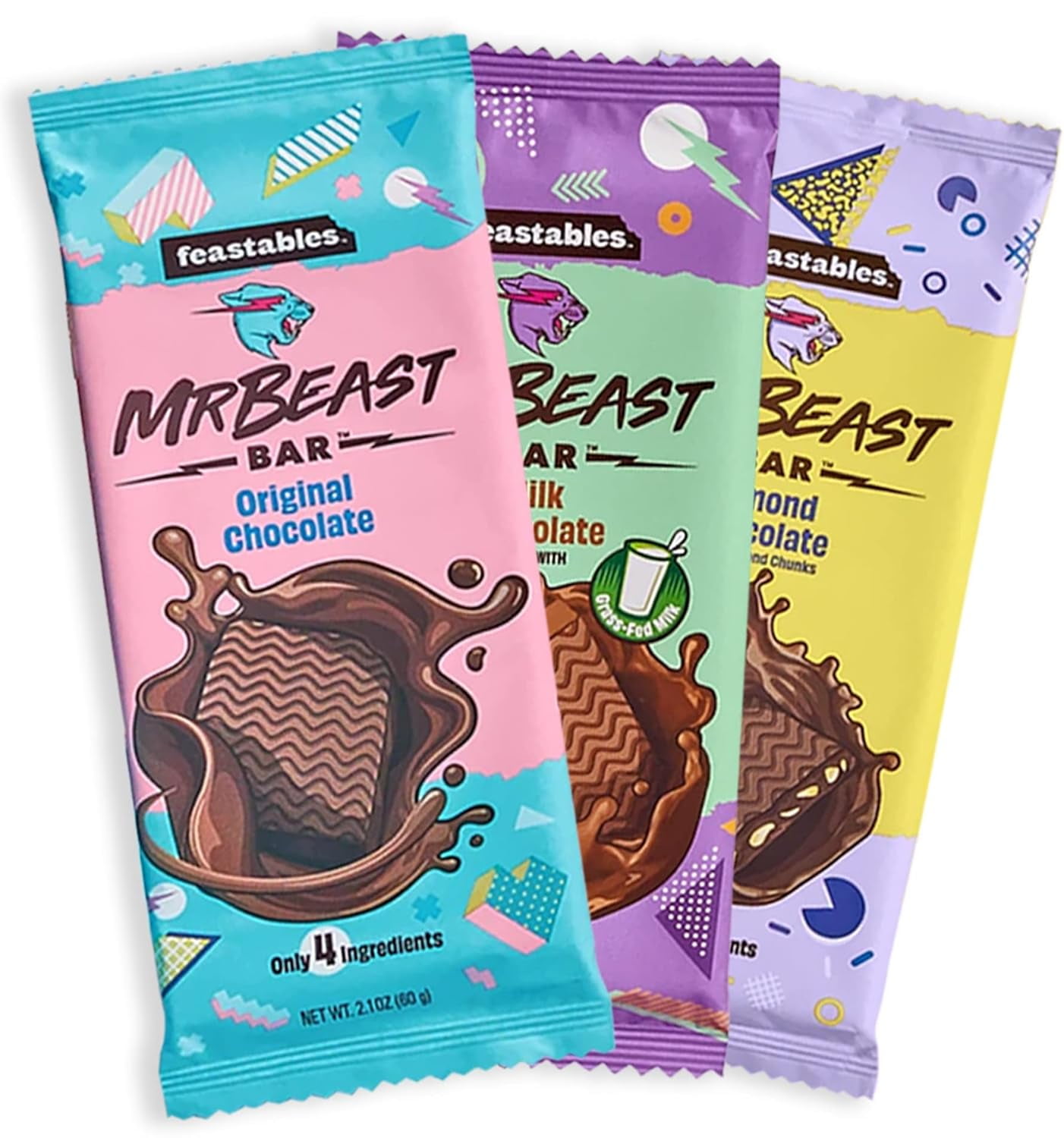 Beast Bar Triple Chocolate Delight Original & Milk 3-Pack - Walmart.com