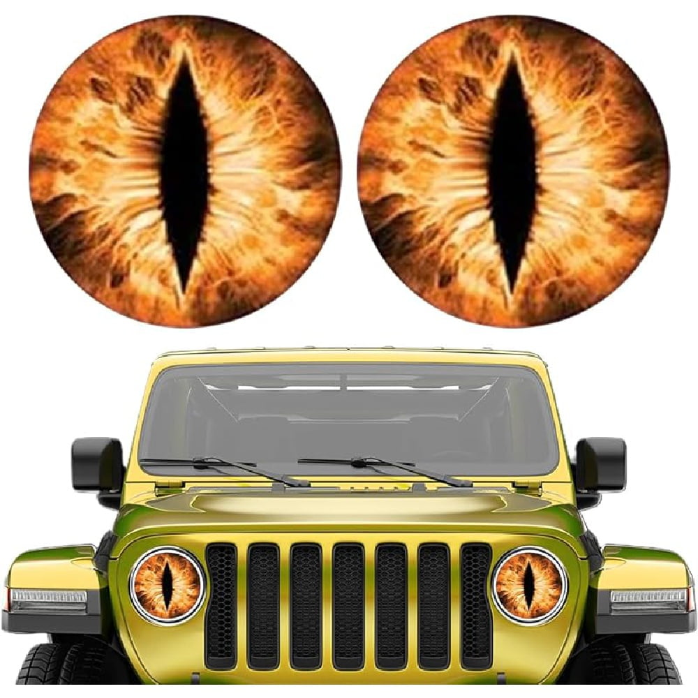 Beast Eyes Headlight Decals, 2024 New Eye Decals for Jeep Headlights ...