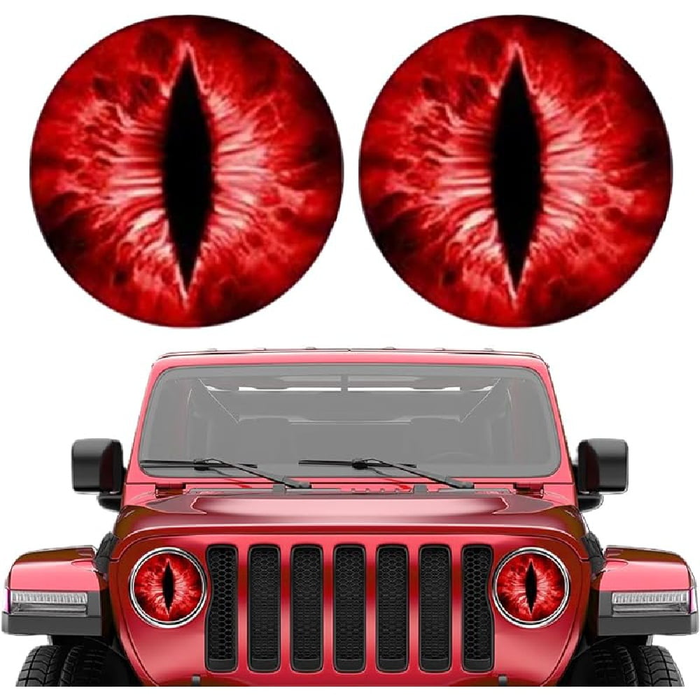Beast Eyes Headlight Decals, 2024 New Eye Decals for Jeep Headlights ...
