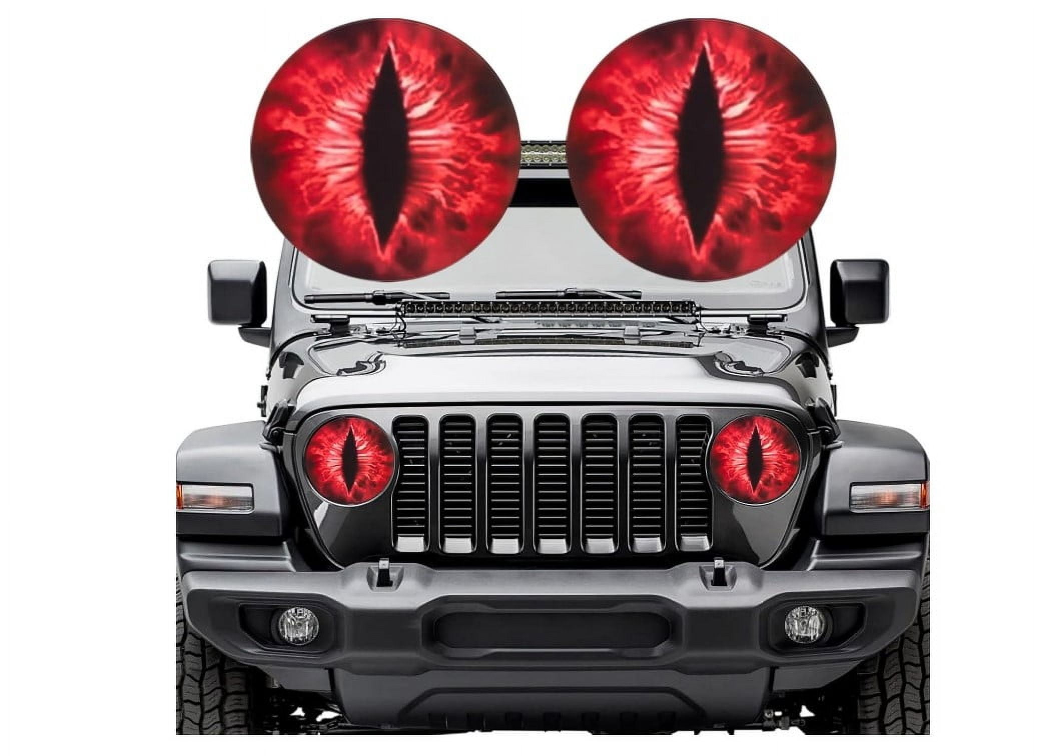 Beast Eyes Headlight Decals 3D Eyes Decoration (Red) - Pack Of 1 ...