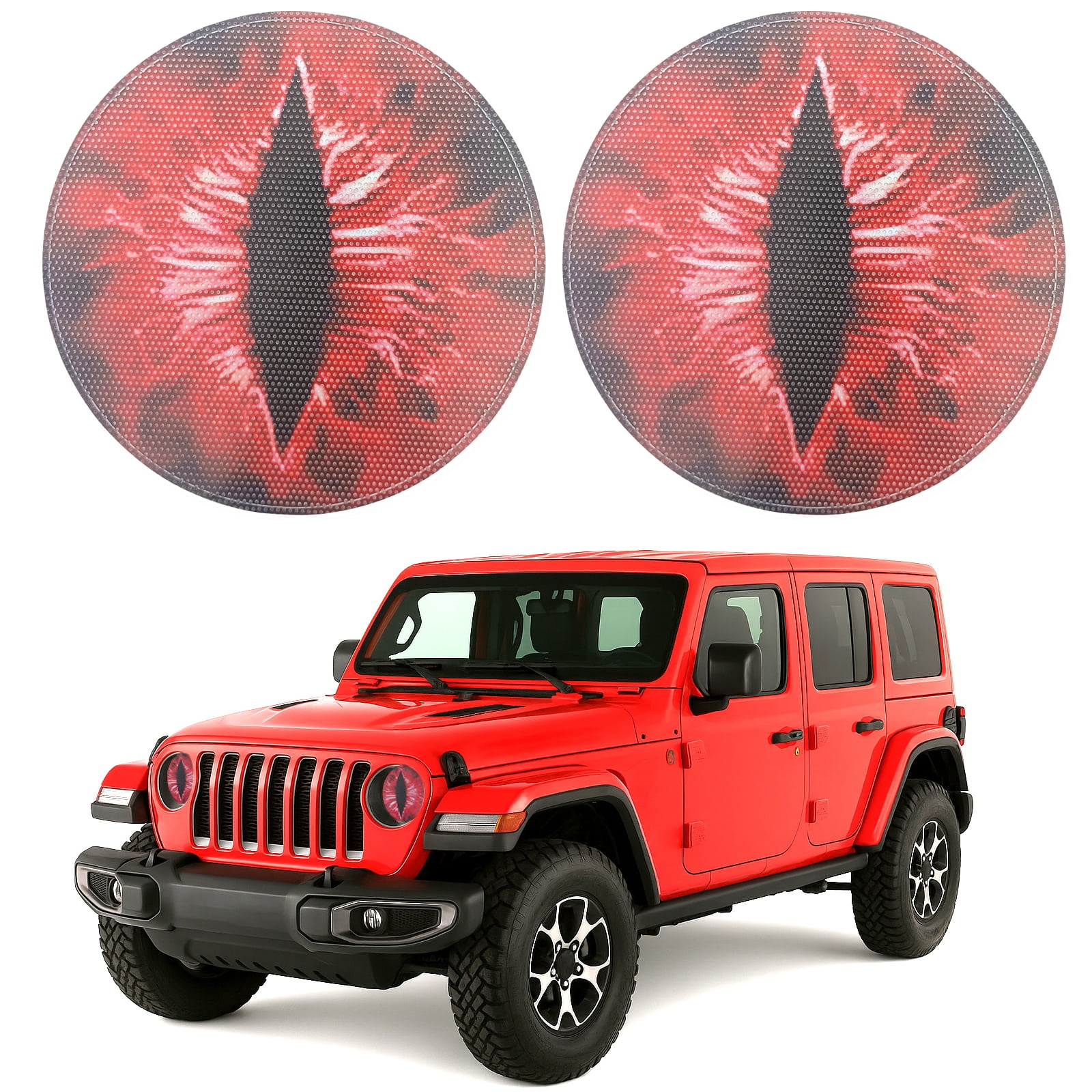 Beast Eyes Headlight Decals, 3D Round Stickers and Decals for Jeep ...