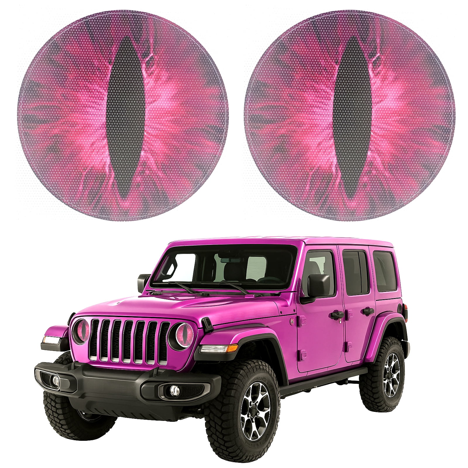 Beast Eyes Headlight Decals, 5D Round Stickers and Decals for Jeep ...