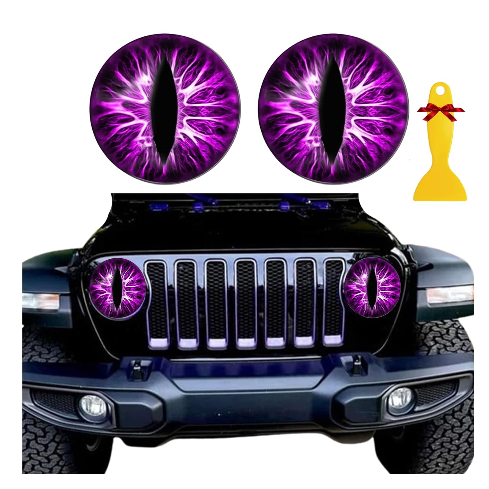 Beast Eyes Headlight Decals for Jeep, 3D Eye Headlight Stickers Pair ...
