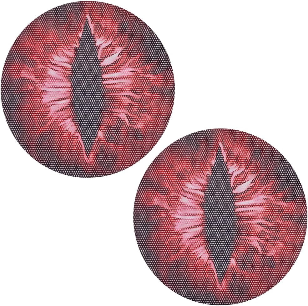 Beast Eyes Headlight Decals Red 3D Stereo Eyes Headlight Decal Stickers ...