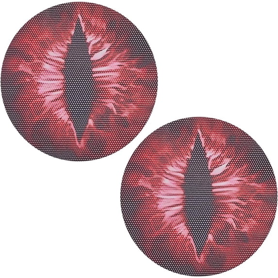 Beast Eyes Headlight Decals Red 3D Stereo Eyes Headlight Decal Stickers ...