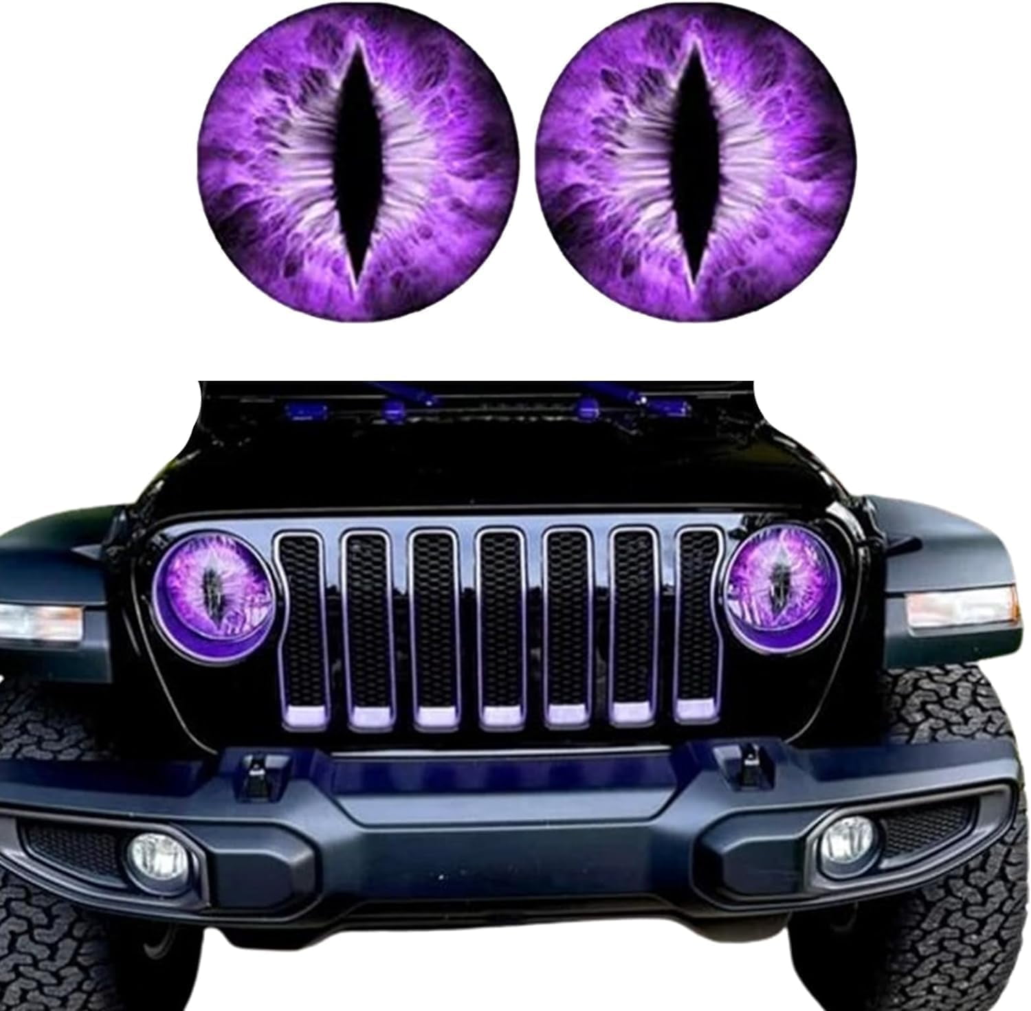 Beast Eyes Headlight Decals, Round Headlight Decal, Funny Jeep Stickers ...