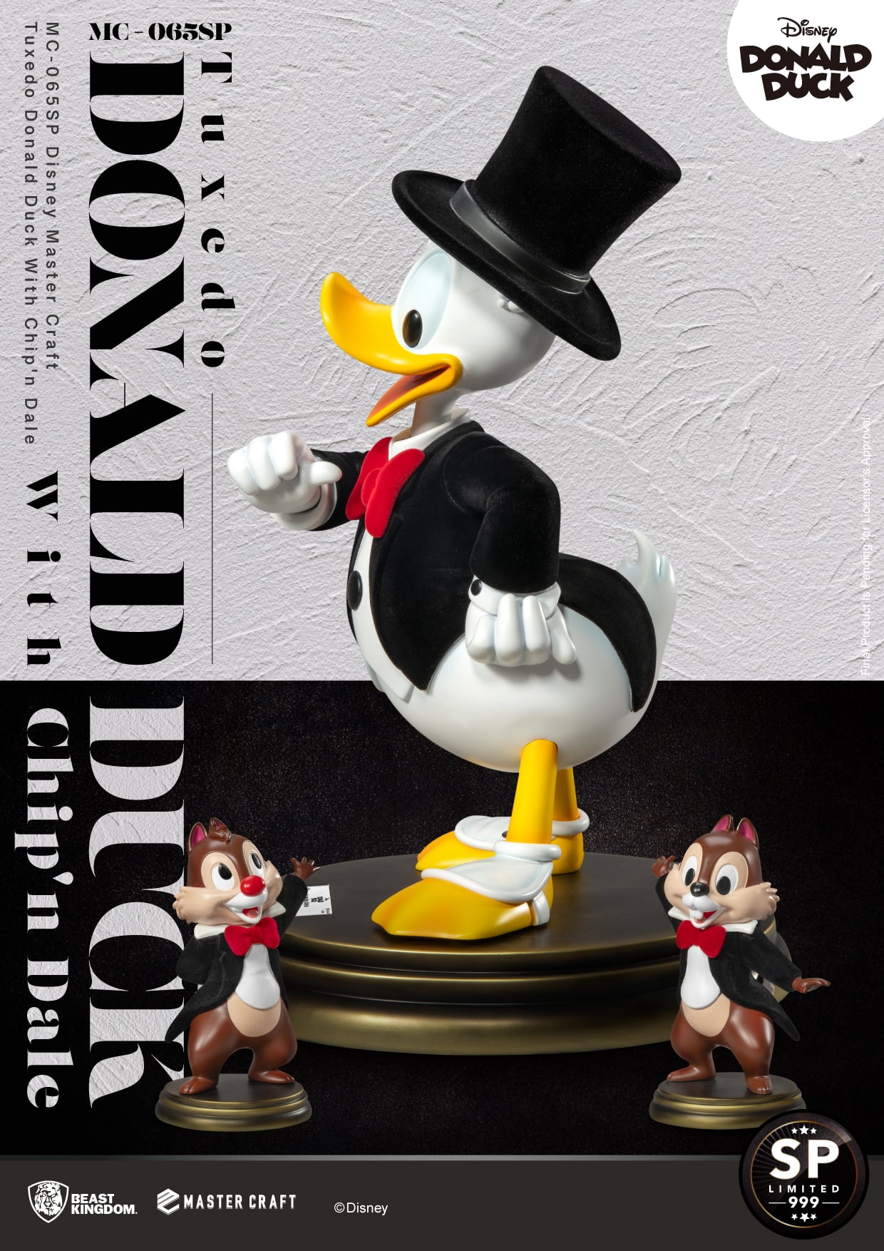 Beast Kingdom - Disney - Master Craft - Tuxedo Donald Duck with Chip ...