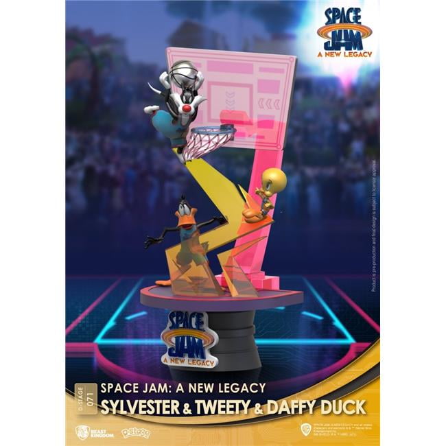 Beast Kingdom DS-071-CB Diorama Stage Space Jam A Legacy Sylvester, Tweety & Daffy Duck Close ...