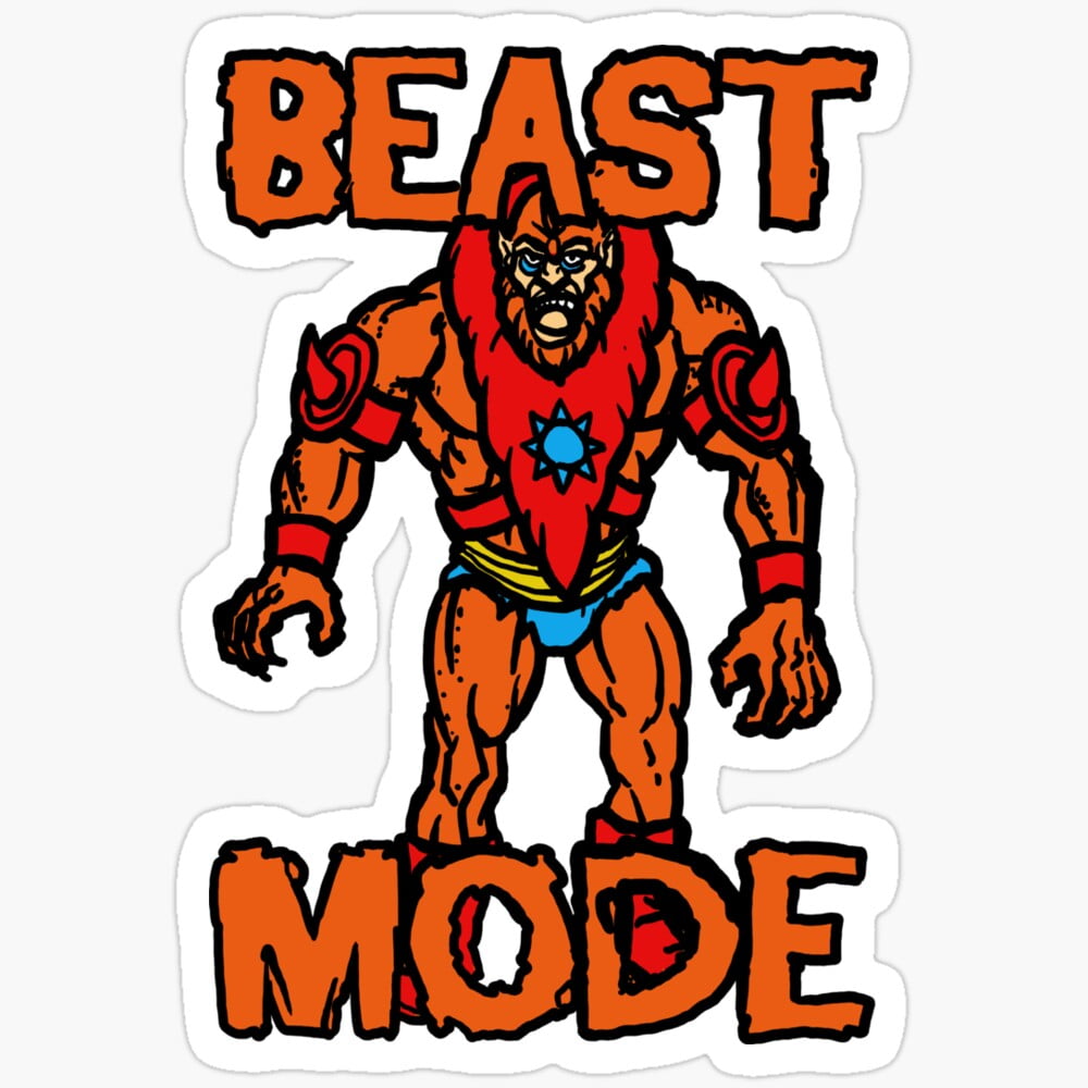 Beast Man Mode Sticker Phone Decal Water Bottle Stickers Car Decals ...
