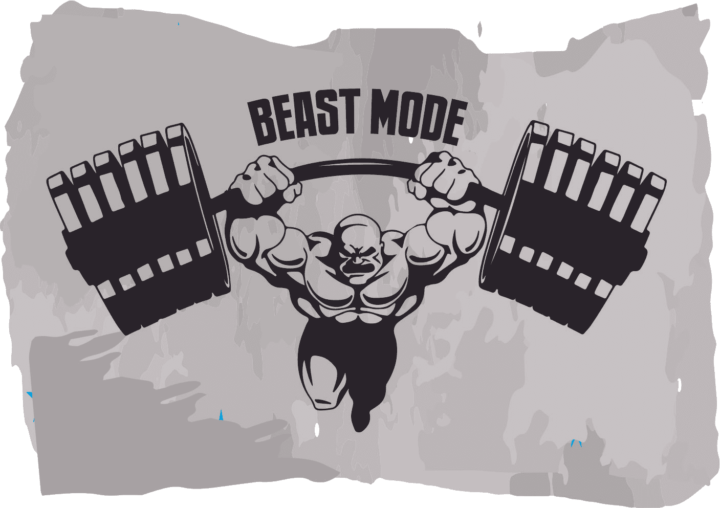 Beast Mode Fitness Gym Exercise Lifting Barbell Weightlifting ...