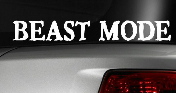 Beast Mode Funny Car Vinyl Decal Sticker Window JDM Work Out Gym Hustle ...