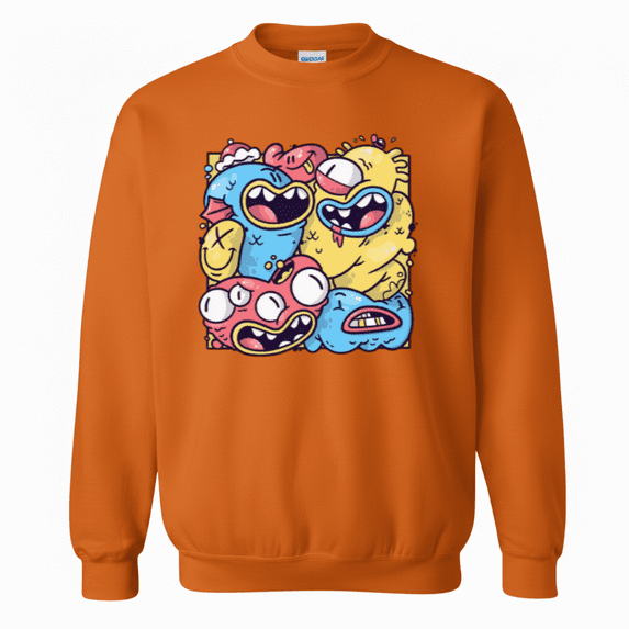 Beast Mode Funny Monster Cartoon Creative Humor Art Design Sweatshirt ...