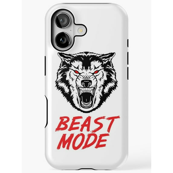 Beast Mode Wolf Gym Fitness Motivational Quote iPhone Case 11 12 13 14 15 16 17 Pro Max ...