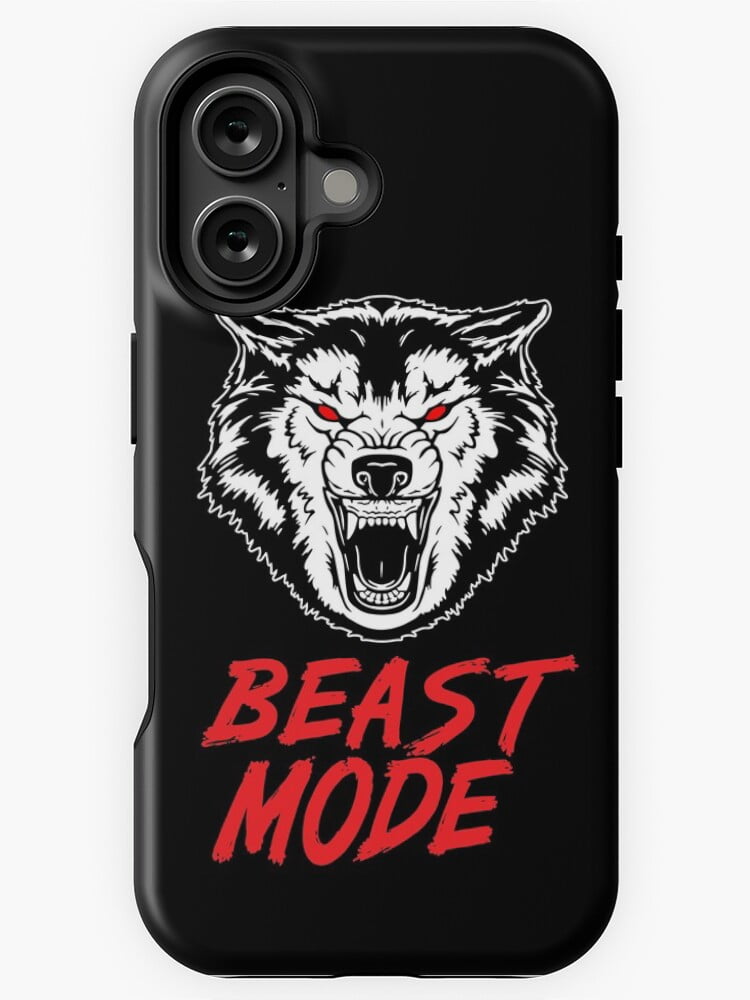 Beast Mode Wolf Motivational Gym Fitness Art iPhone Case 11 12 13 14 15 16 17 Pro Max - Walmart.com