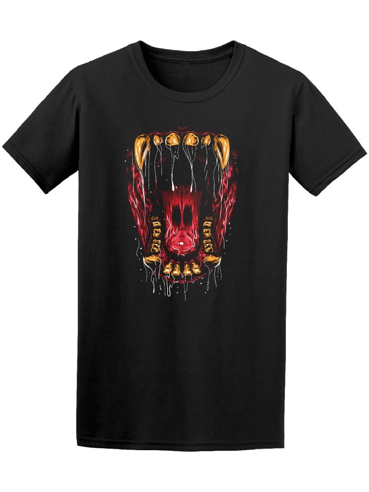 Beast Mouth Open With Saliva T-Shirt Men -Image by Shutterstock, Male ...
