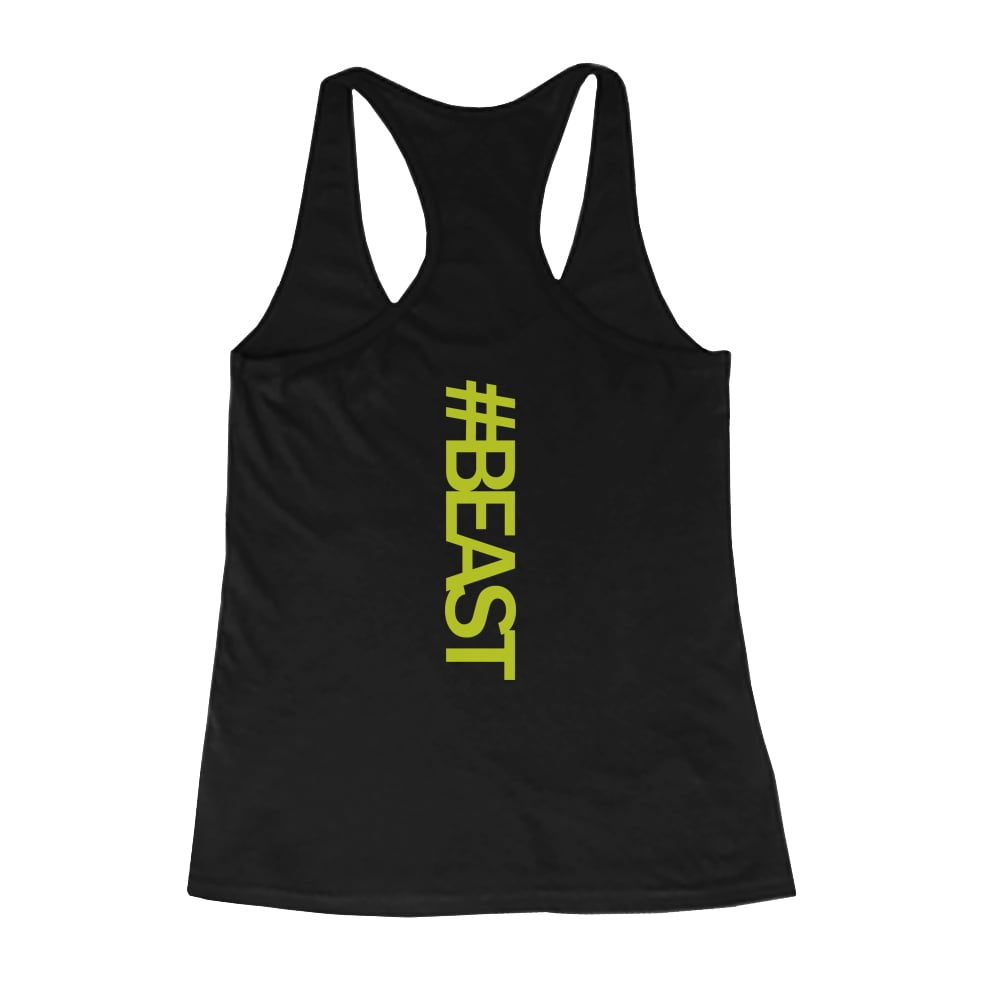 #Beast Neon Back Print Women’s Work Out Tank Top Gym Sleeveless Beast ...