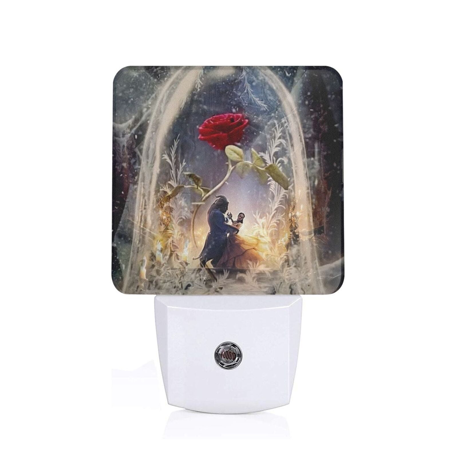 Beast Princess Belle Beauty Rose LED Night Light Plug into Wall with ...