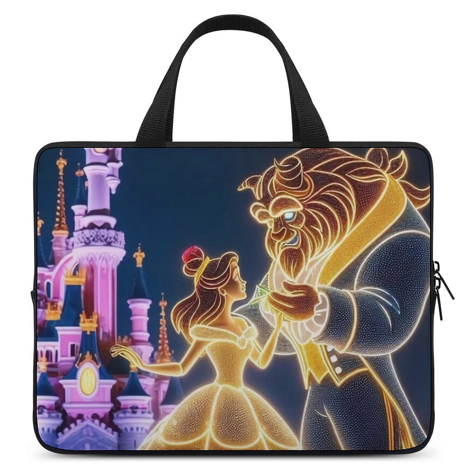 Beast Princess Belle Beauty Rose Laptop Bag for Women Men 12 Inch ...