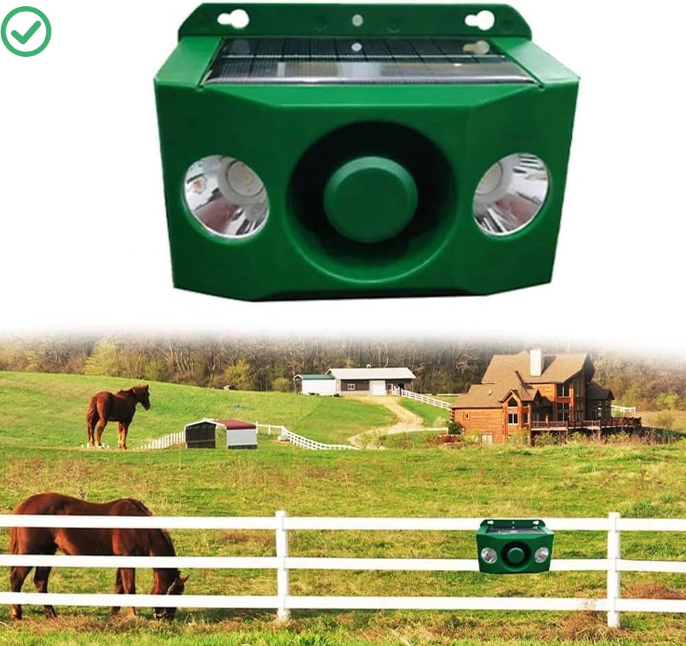 Beast Repellent Solar Warning Lights with Loud Volume, Solar Security ...