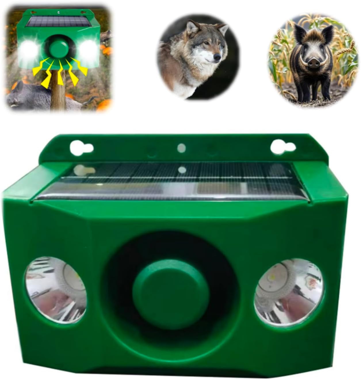 Beast Repellent Solar Warning Lights with Loud Volume ...