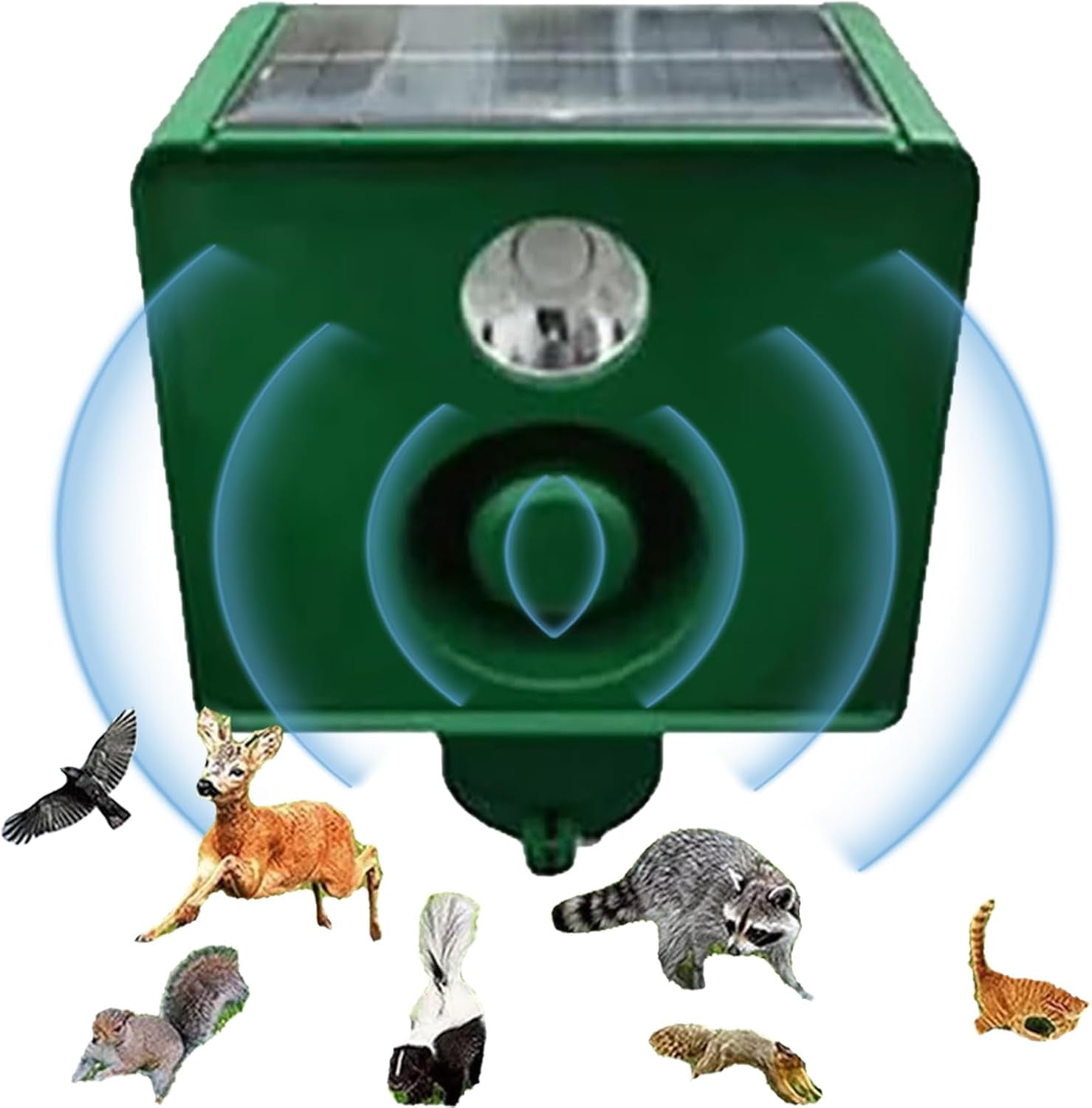 Beast Repellent Solar Warning Lights with Loud Volume, Solar Strobe ...