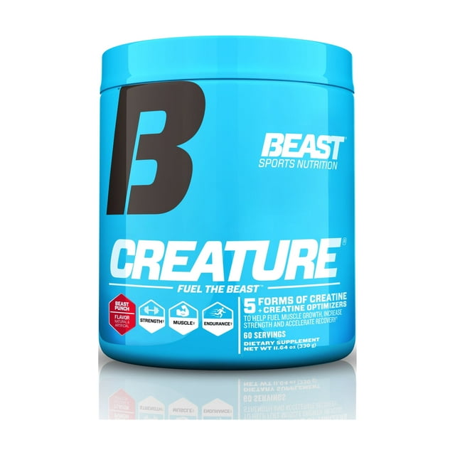 Beast Sports Creature Creatine Powder, Beast Punch, 60 Servings ...