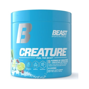 Beast Sports Creature Creatine Powder, Unflavored, 60 Servings - Walmart.com