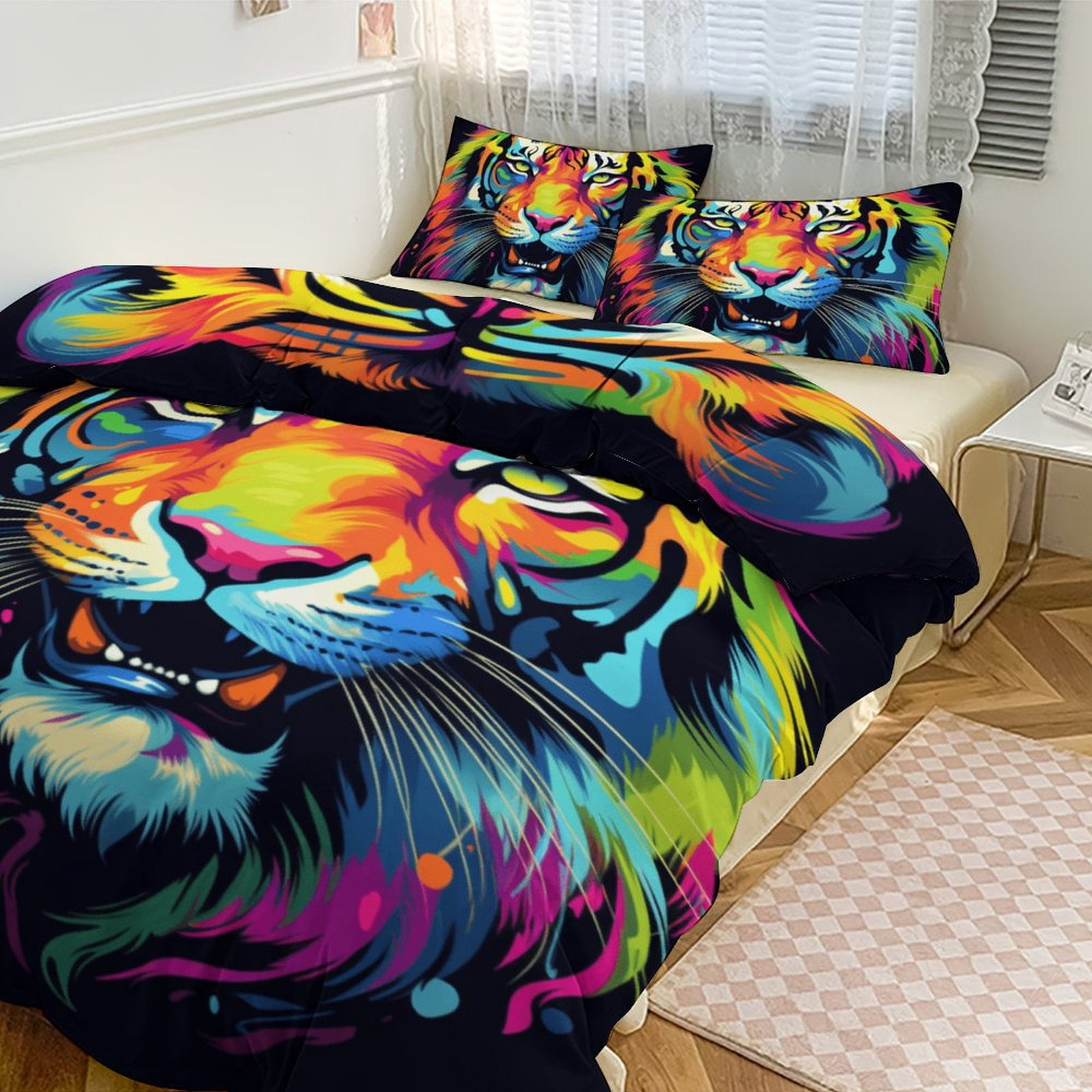 Beast Tiger Lion Animal 3D Duvet Cover Set Quilt Cover Theme of Kid Boy ...