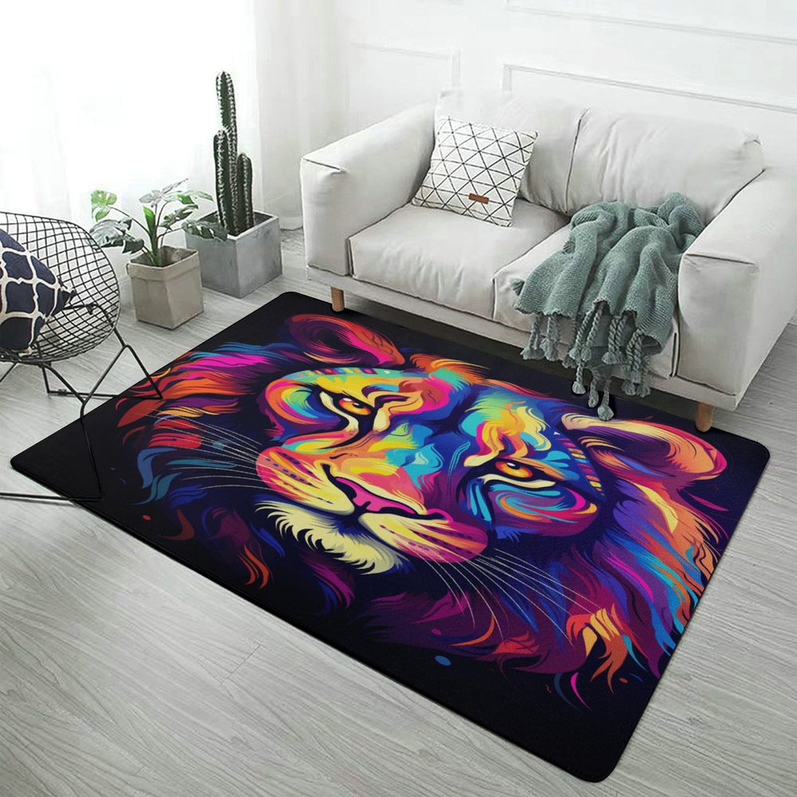Beast Tiger Lion Animal Carpet Rug for Home Living Room Bedroom Sofa ...