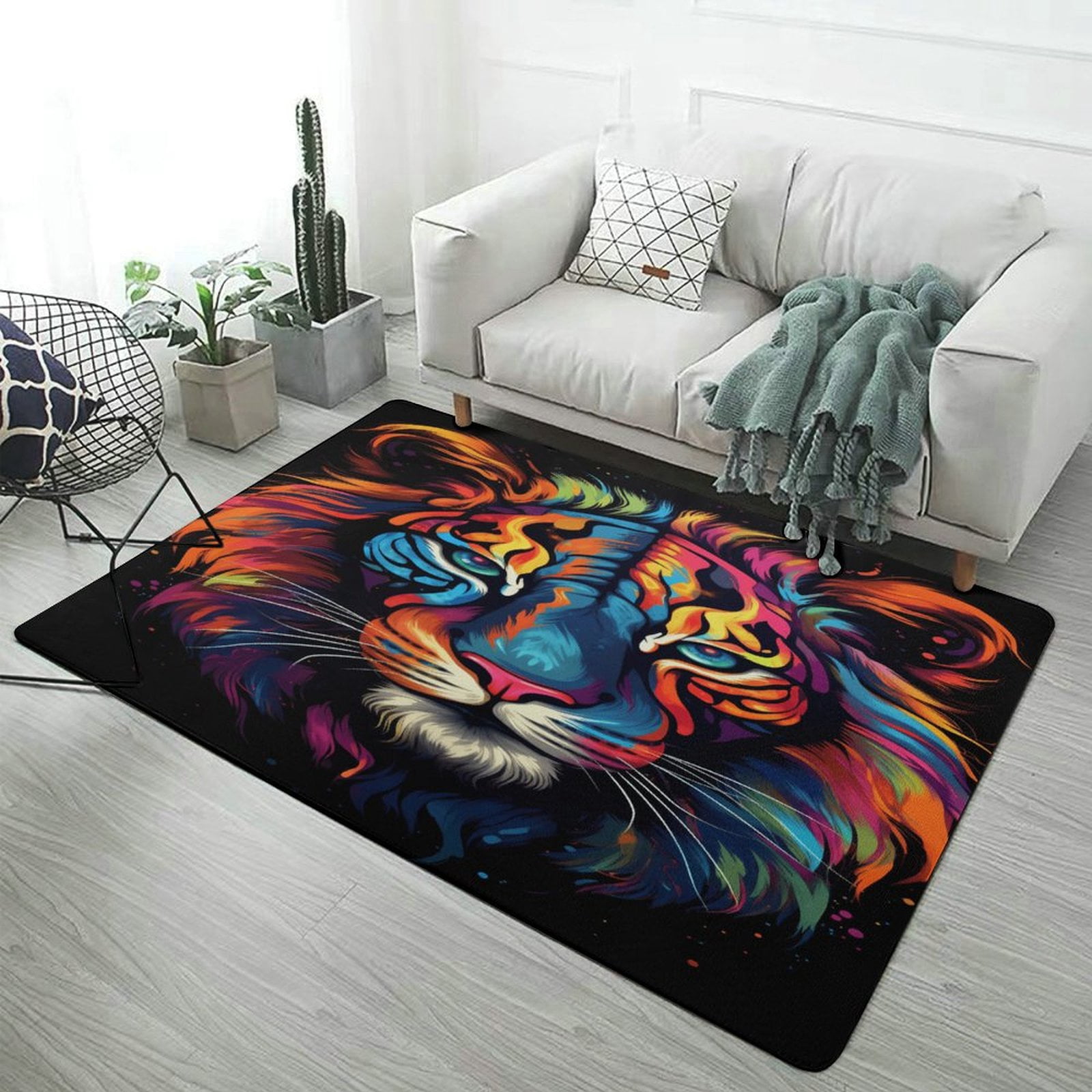 Beast Tiger Lion Animal Carpet Rug for Home Living Room Bedroom Sofa ...