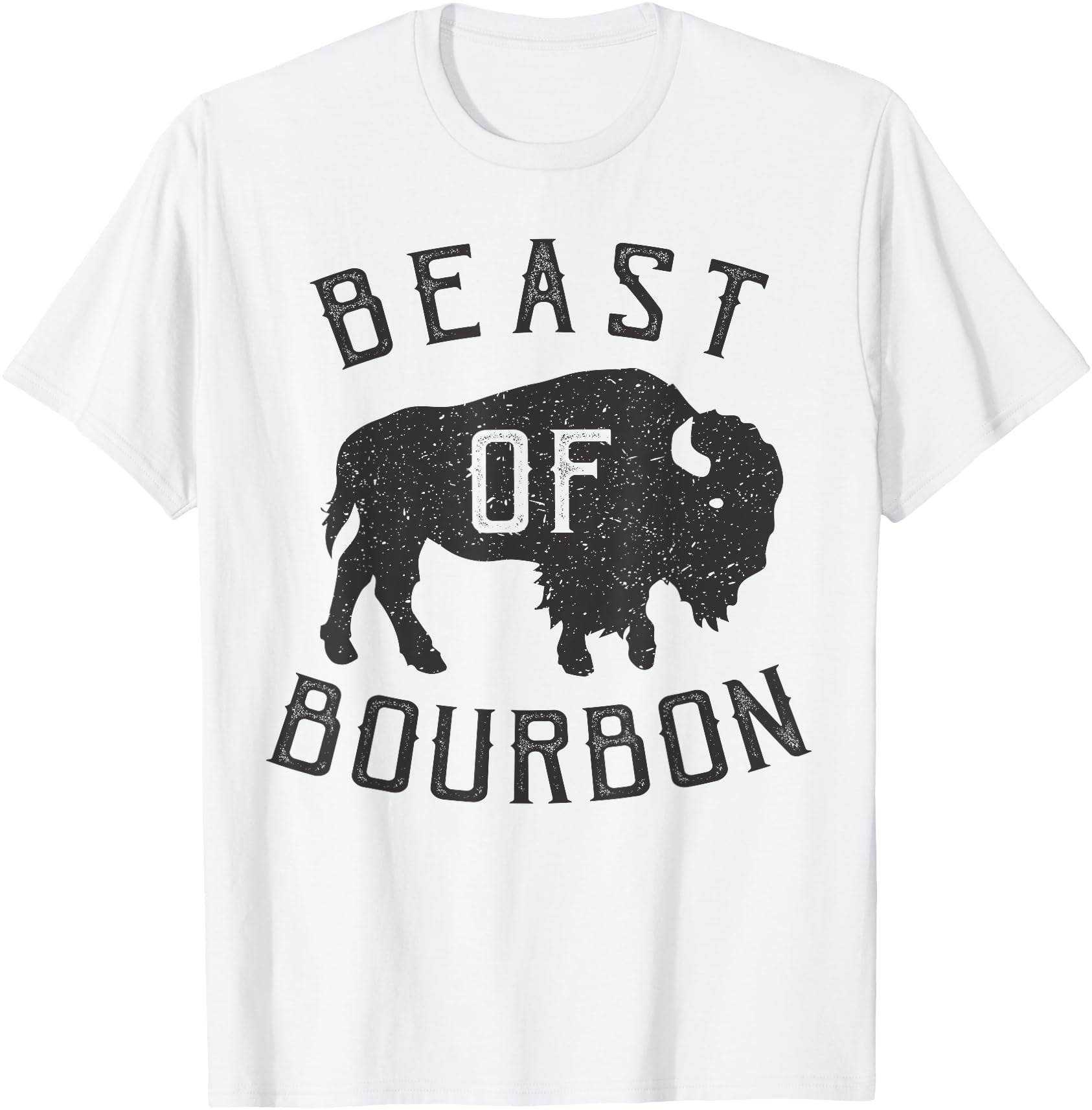 Beast of Bourbon Drinking Whiskey design Bison Buffalo Party T-Shirt ...