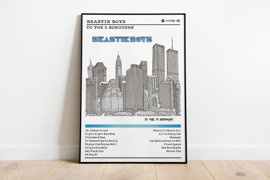 Beastie Boys 'To The 5 Boroughs' Album Cover Art #685, Unframed Canvas ...