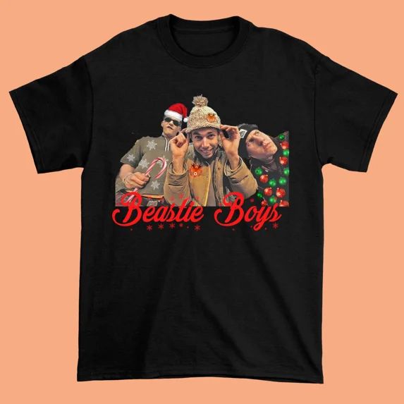 Beastie Boys Wish You A Very Merry Christmas Black Shirt - Walmart.com