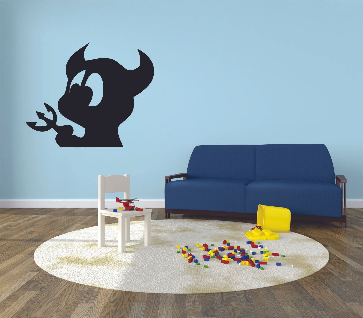 Beastie Daemon Mascot Demon Devil Cartoon Wall Sticker Art Decal for ...