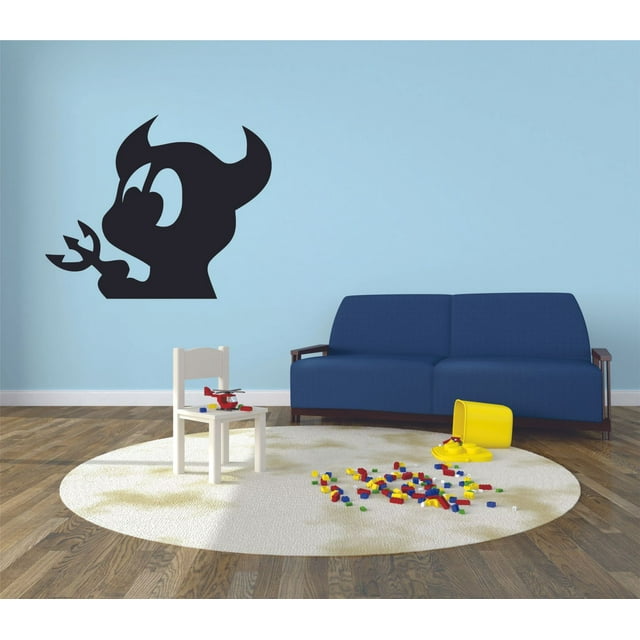 Beastie Daemon Mascot Demon Devil Cartoon Wall Sticker Art Decal for ...