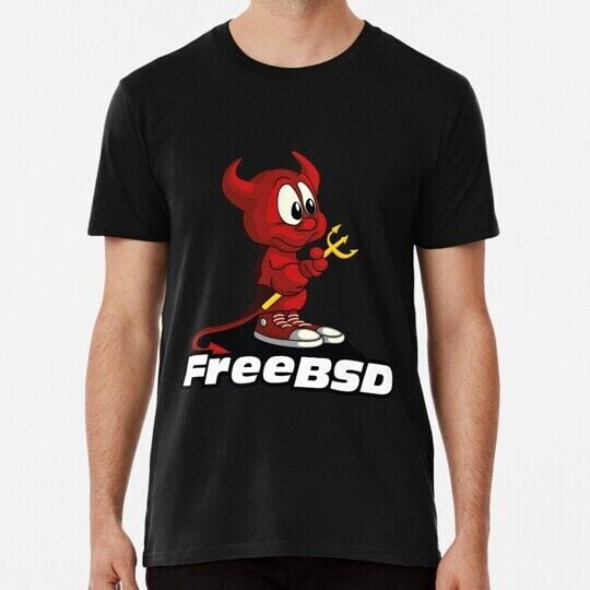 Beastie freebsd + Text S to 5XL Made in the USA T-Shirt - Walmart.com