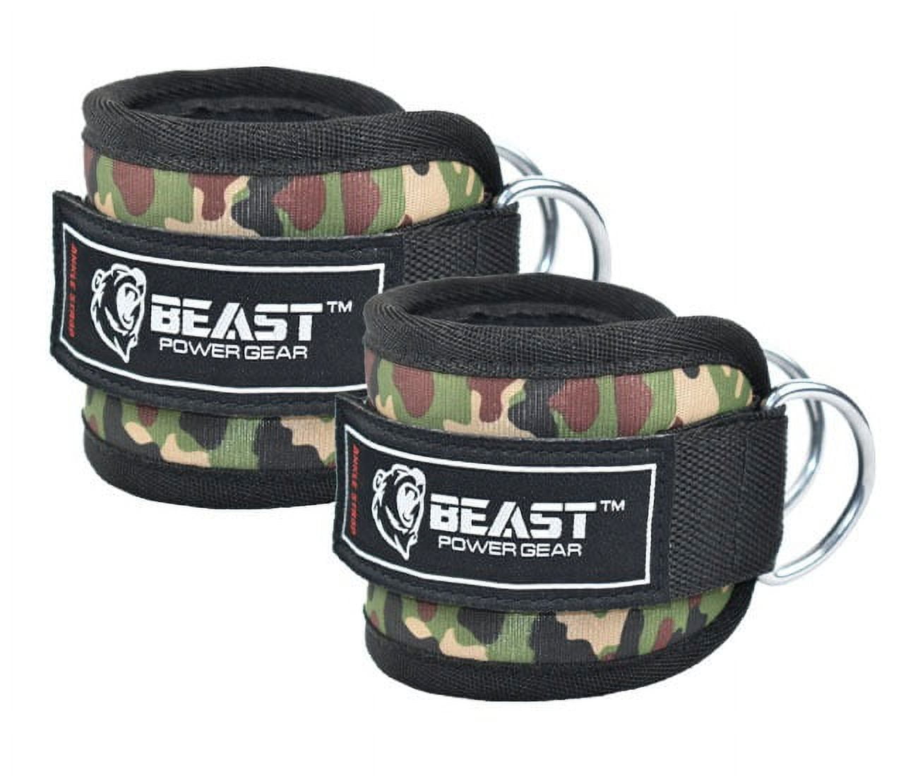 Beastpowergear Padded Ankle Strap Single & Pair for Cable Machine ...
