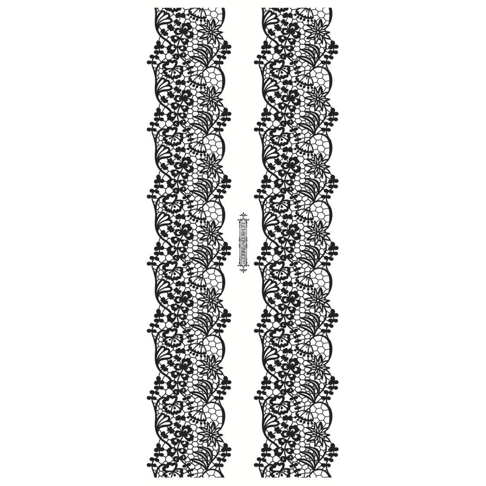 Beastres Tattoo Accessories,Lace Temporary Tattoo Thigh Fake Tattoo Art ...