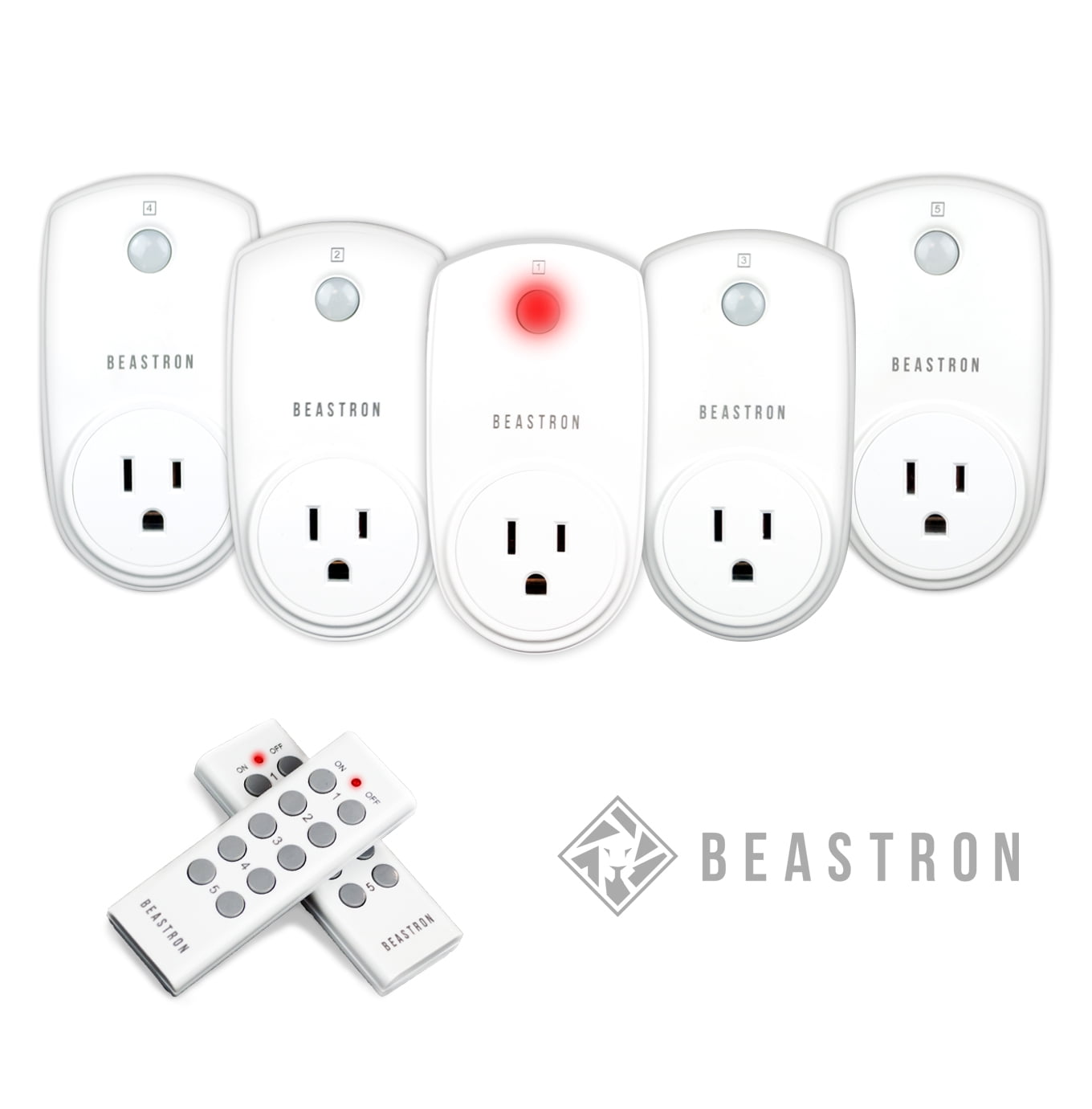 Beastron Wireless Remote Control Plug Power Switch Electric Outlet (5 ...
