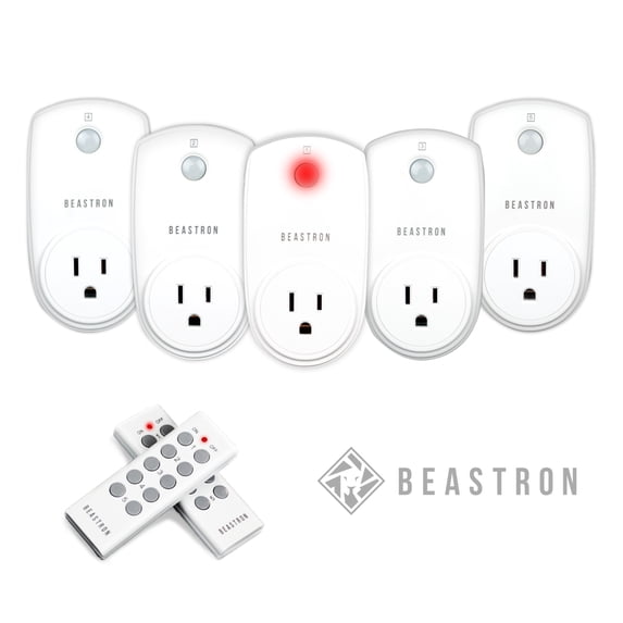 Beastron Wireless Remote Control Plug Power Switch Electric Outlet (5 ...